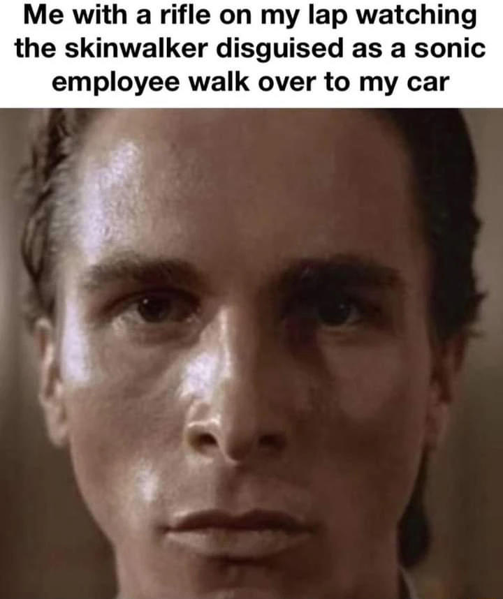 Me With a Rifle on My Lap Watching the Skinwalker Disguised as Sonic ...