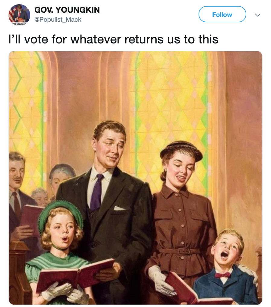 Youngkin Impersonation | I'll Vote For Whatever Returns Us To This ...