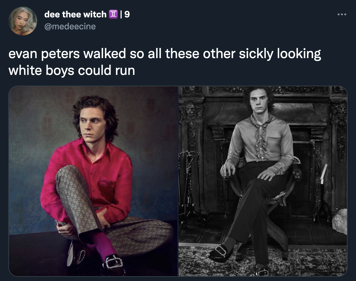 Evan Peters sickly white boy | Sickly Skinny White Men | Know Your Meme