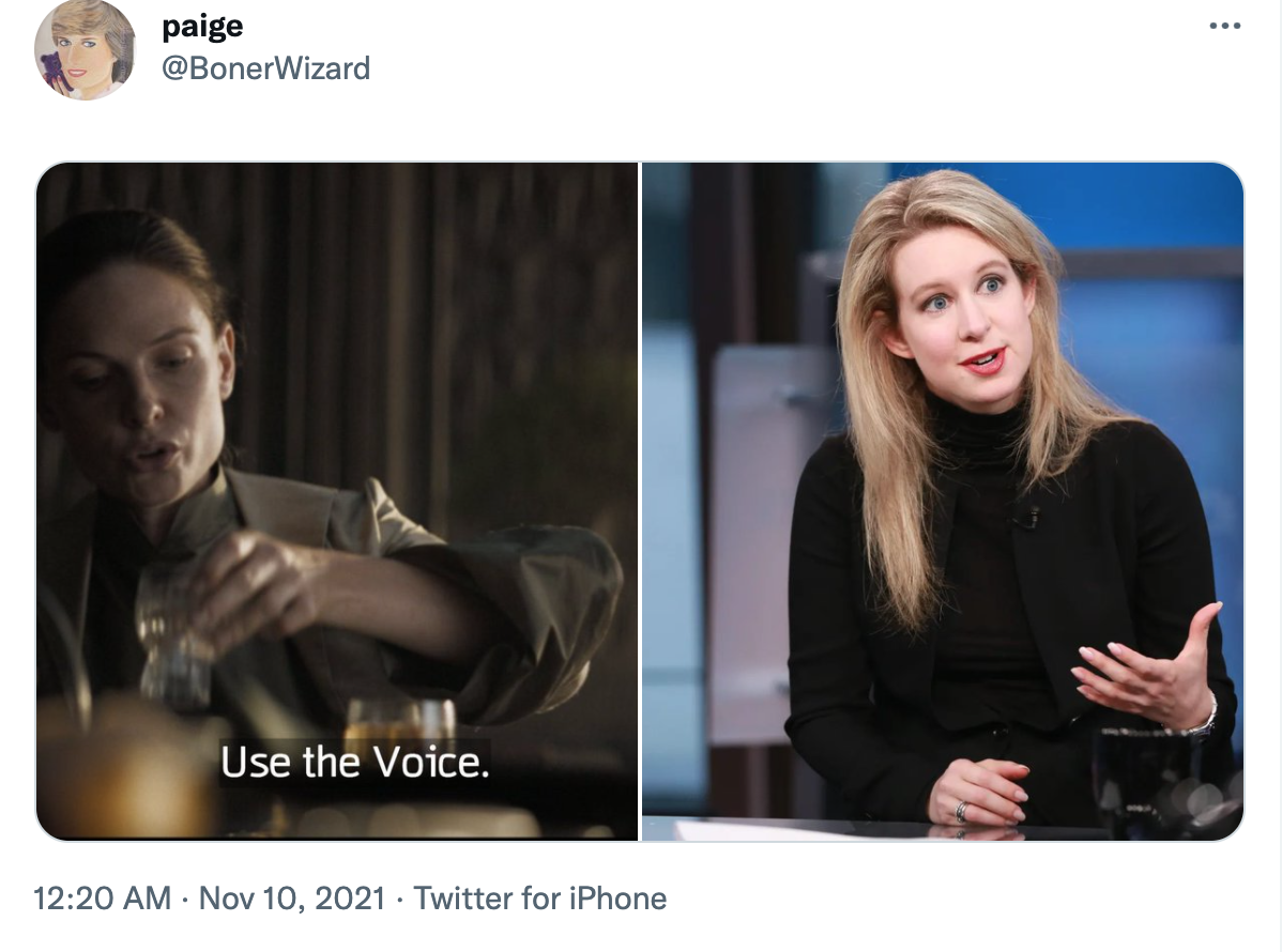 Elizabeth Holmes | Use The Voice | Know Your Meme