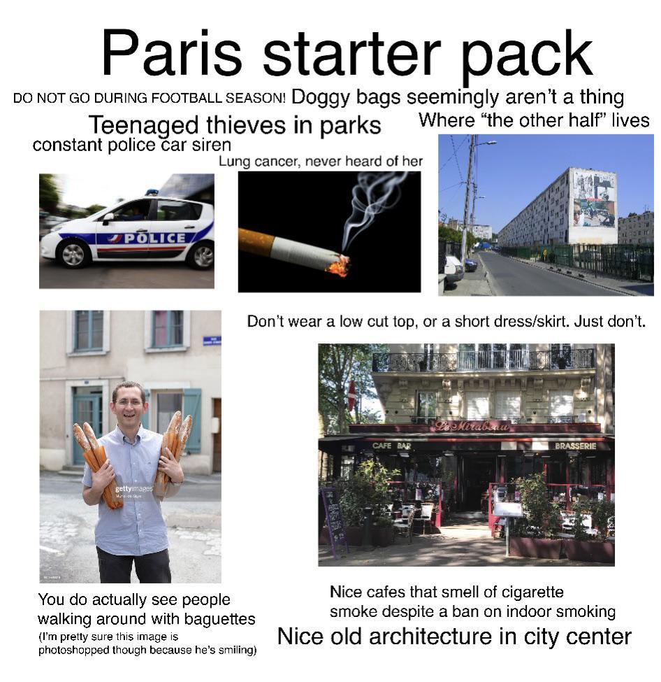 Paris starter pack | /r/starterpacks | Starter Packs | Know Your Meme