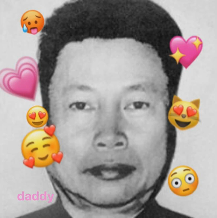 Pol Pot with hearts emojis filter daddy | Pol Pot | Know Your Meme