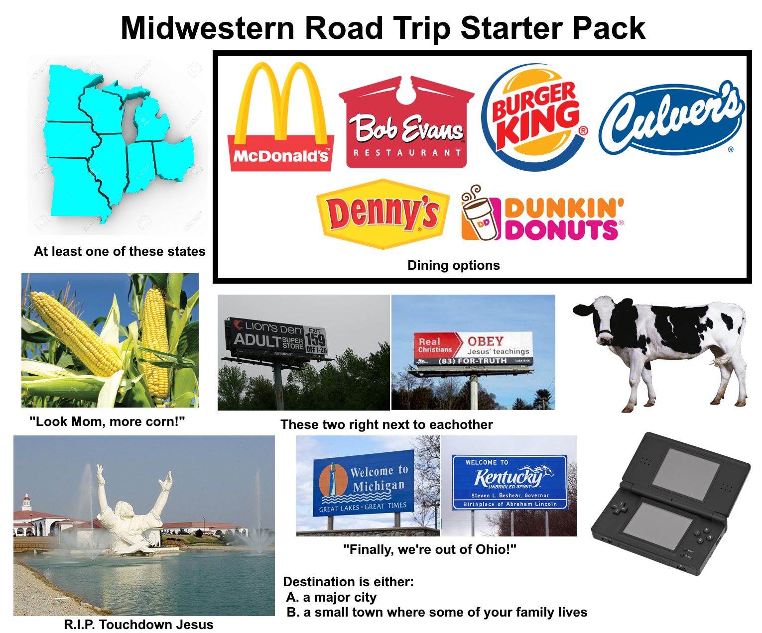 Midwestern Road Trip Starter Pack | /r/starterpacks | Starter Packs ...