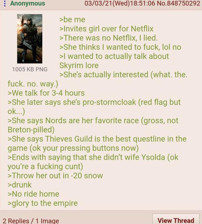 Anon discusses Skyrim lore | /r/Greentext | Greentext Stories | Know ...