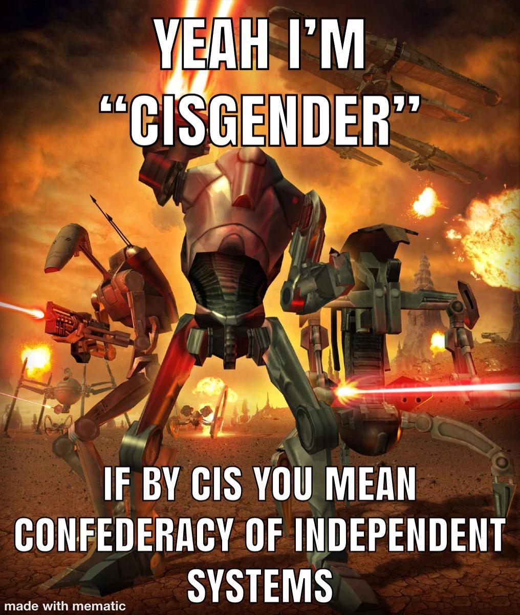 wait, you mean there’s something other than confederacy of independent ...