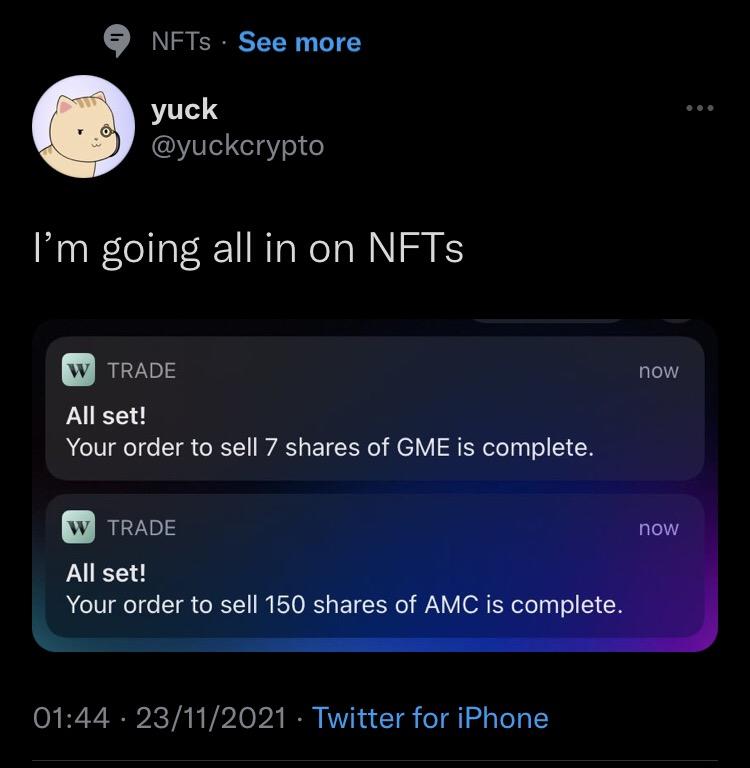 Chad cashed out to all in on NFT | /r/madlads | Mad Lad / Madlad | Know ...