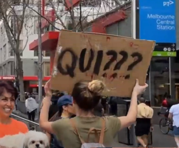 QUI??? Protest Sign | Qui? / Claude Posternak's Interview To Dominique ...