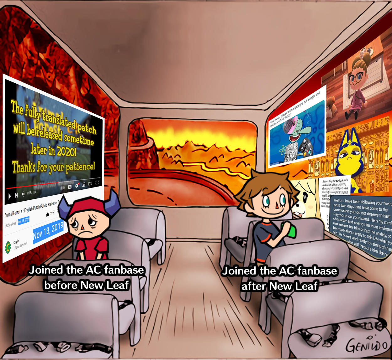 Two Villagers On A Bus | Two Guys On A Bus | Know Your Meme