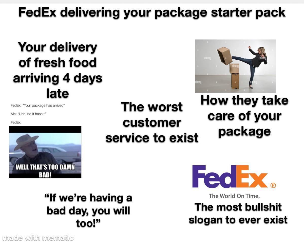 FedEx delivering your package starter pack | /r/starterpacks | Starter ...