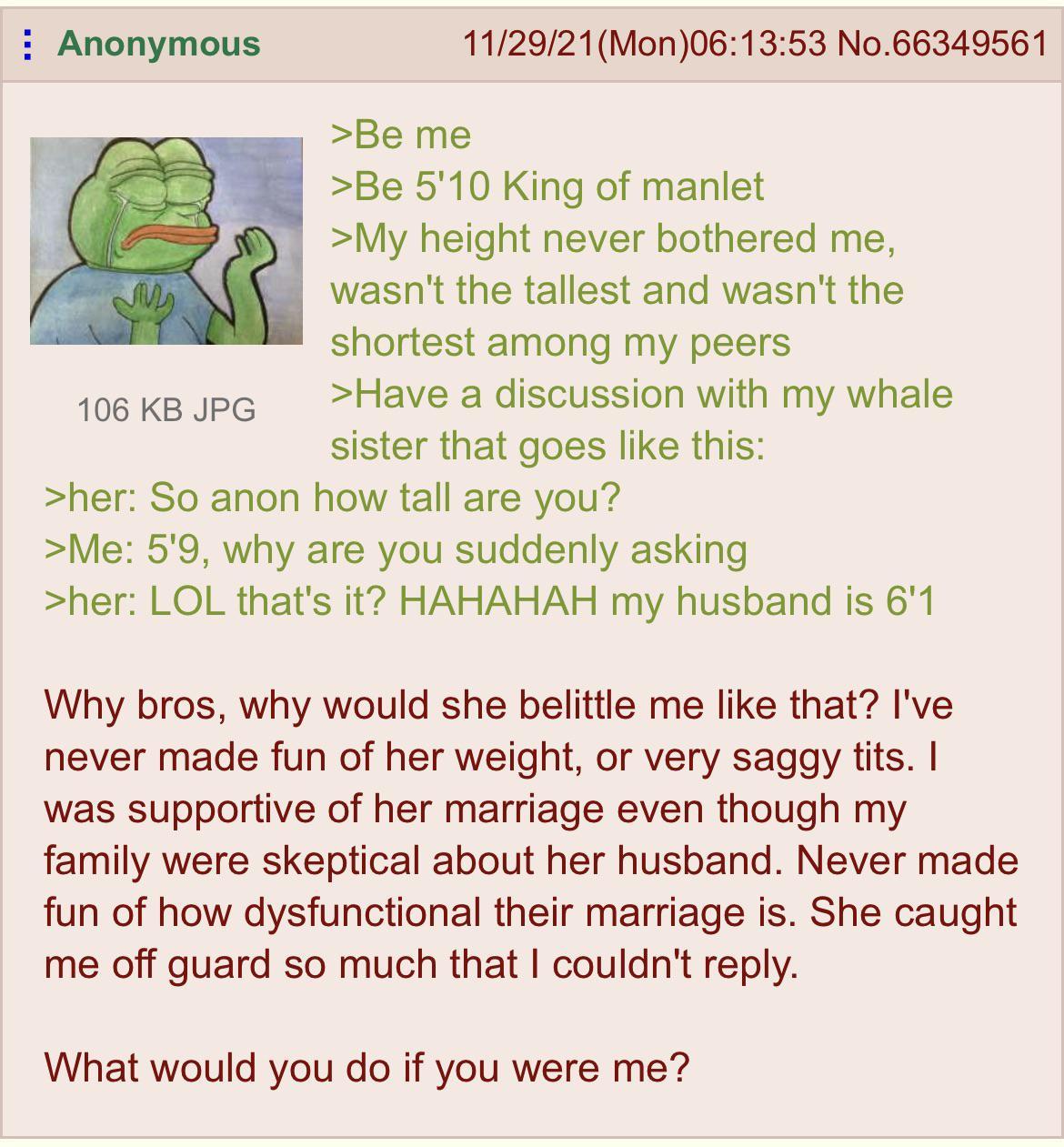 Manlet King | /r/Greentext | Greentext Stories | Know Your Meme