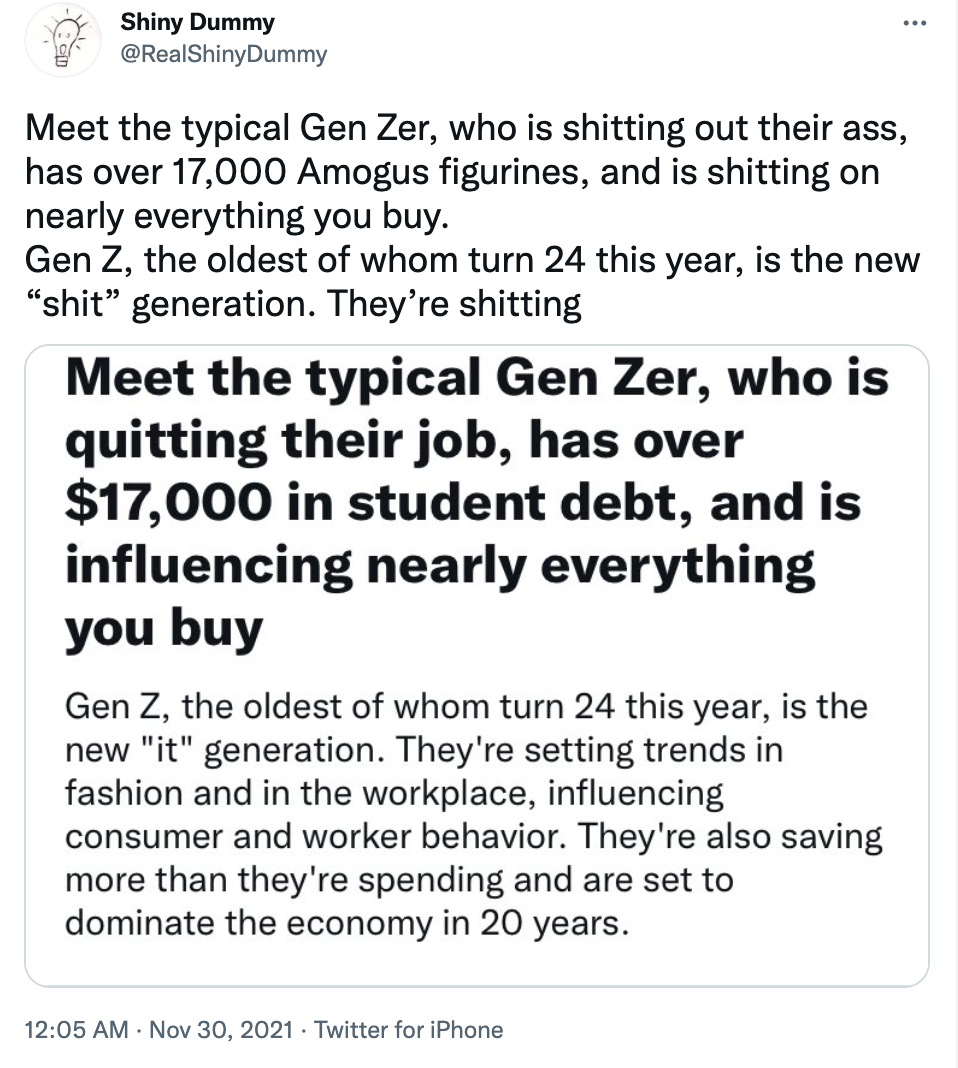 Shitting Out They Ass | Meet The Typical Gen Zer | Know Your Meme