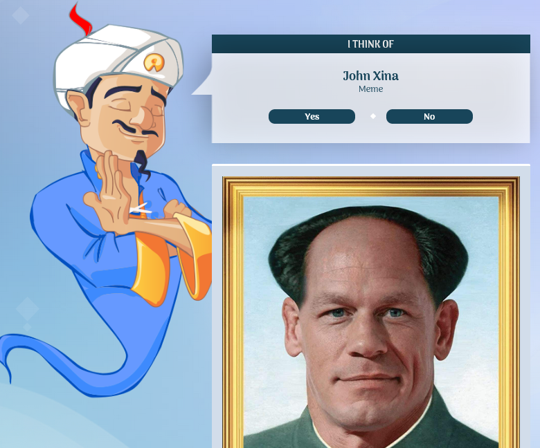 akinator, wtf | John Xina | Know Your Meme