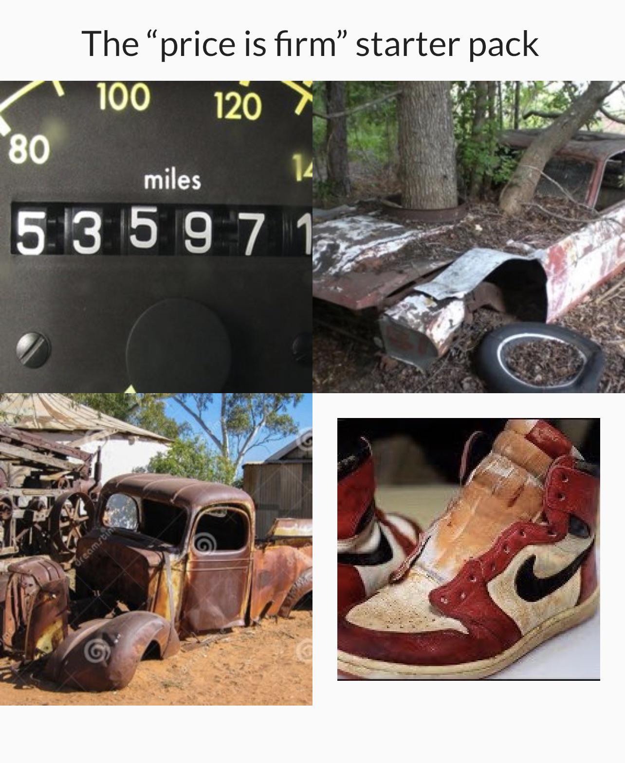 The “price is firm no lowballers I will block” starter pack | /r ...