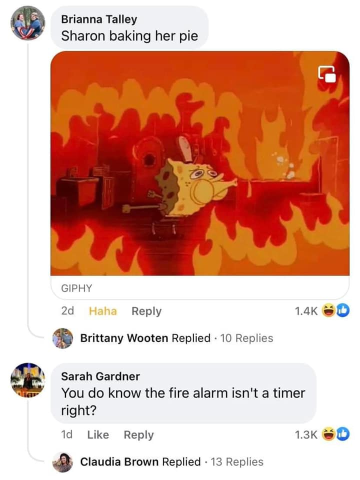 Comment 1 | Sharon's Burnt Marie Callender Pie | Know Your Meme