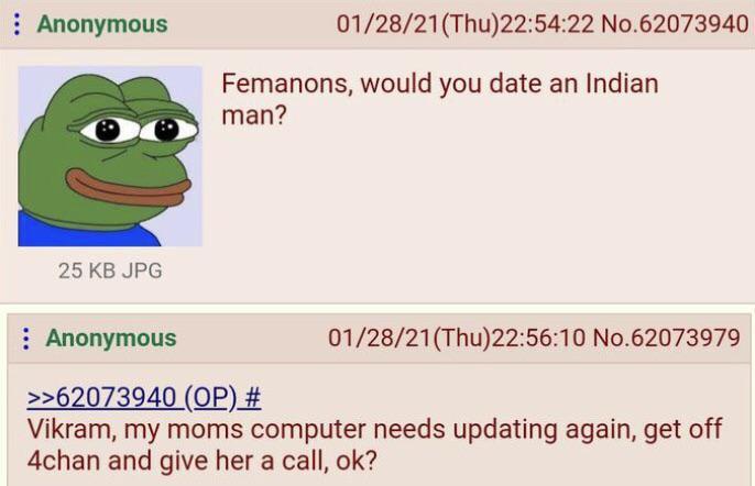 Anon is an Indian man | /r/Greentext | Greentext Stories | Know Your Meme