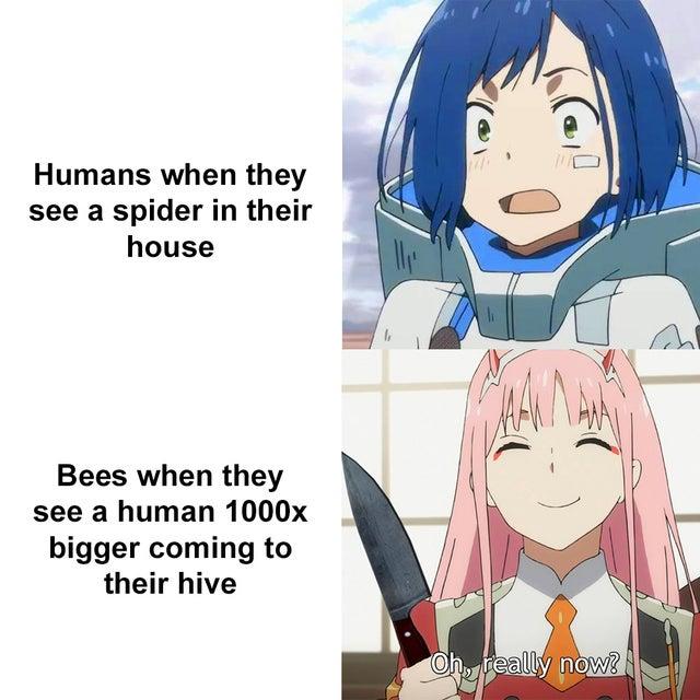I'm More Scared of the Bees Than They Are of Me | Darling in the Franxx ...