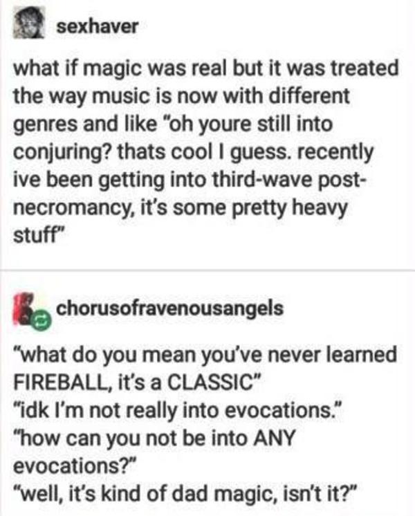 Magic as Genres | Tumblr | Know Your Meme