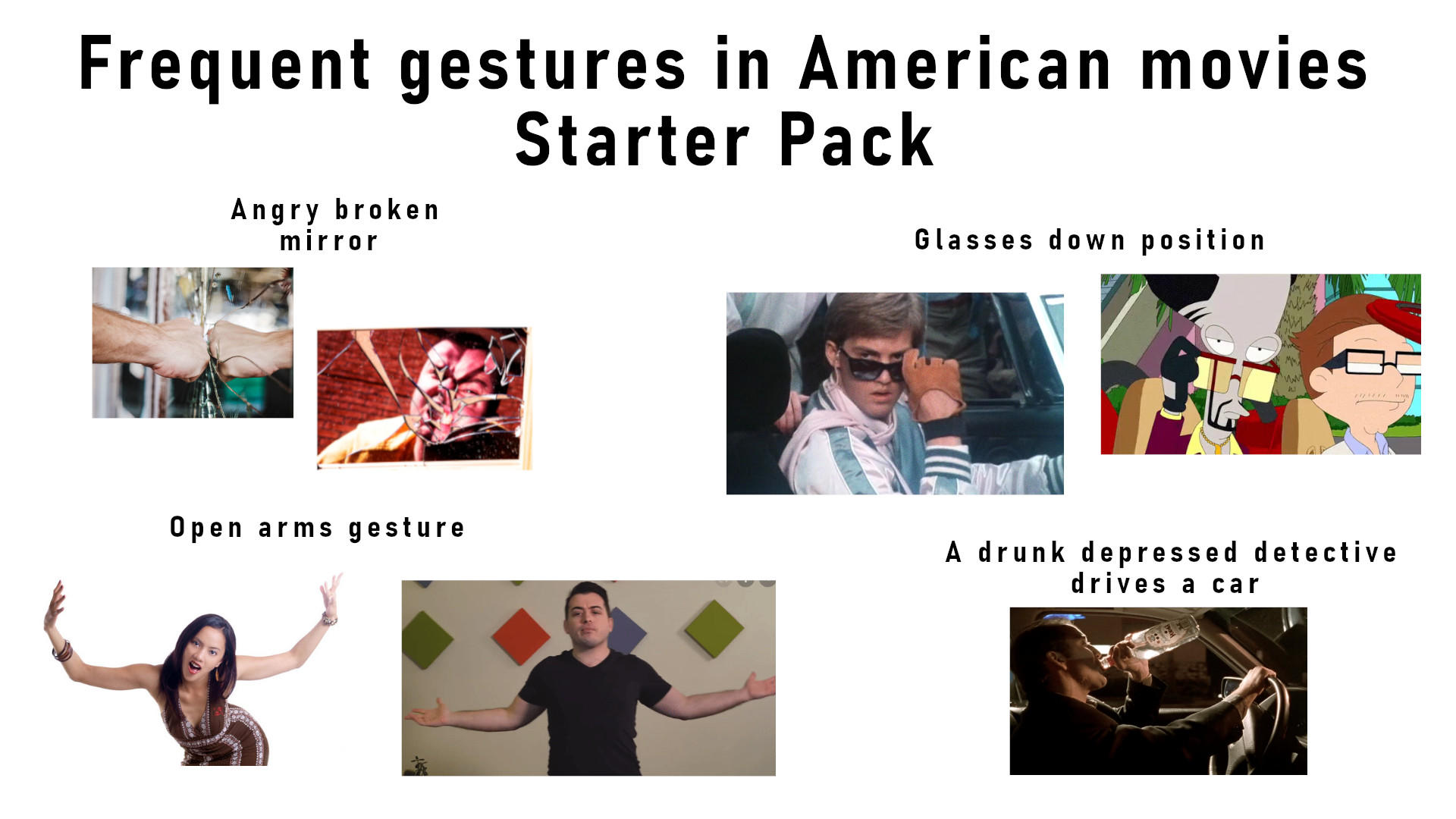 Frequent gestures in American movies Starter Pack | /r/starterpacks ...