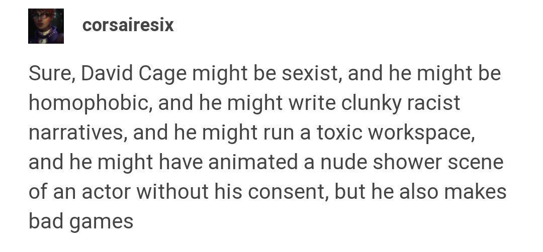 David Cage, a man of many "talents" | Gaming | Know Your Meme