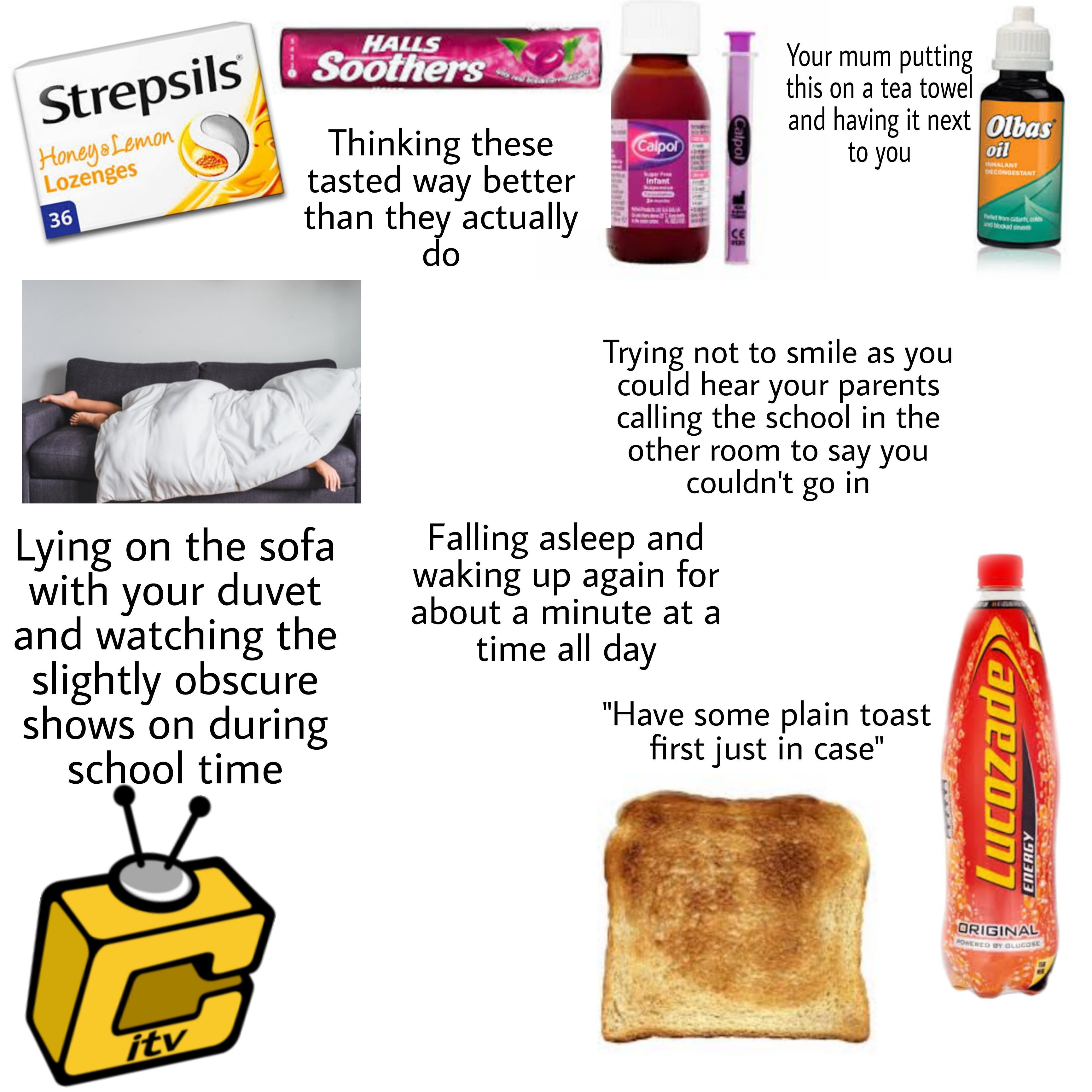 Off sick from school in the 2000s-early 2010s starter pack (UK) | /r ...