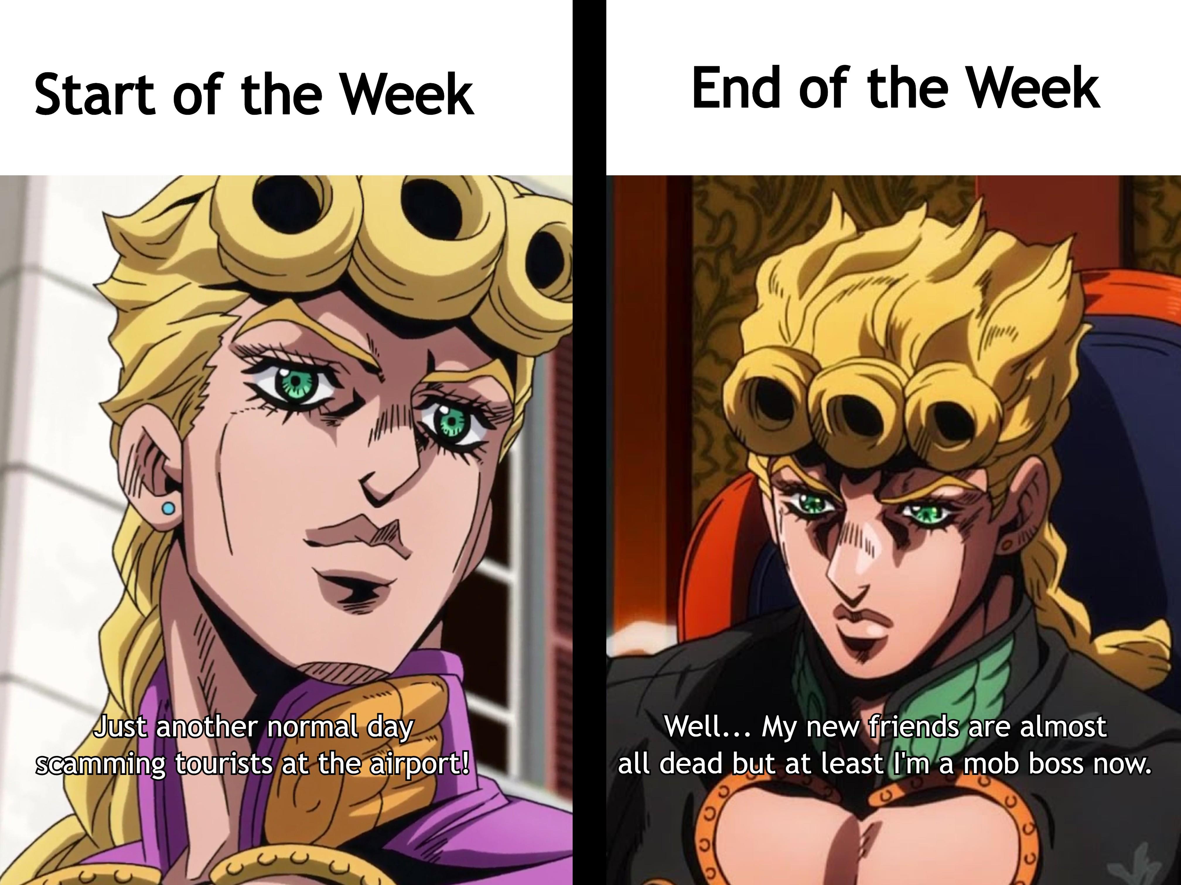 Giorno had an eventful week | /r/ShitPostCrusaders/ | JoJo's Bizarre ...