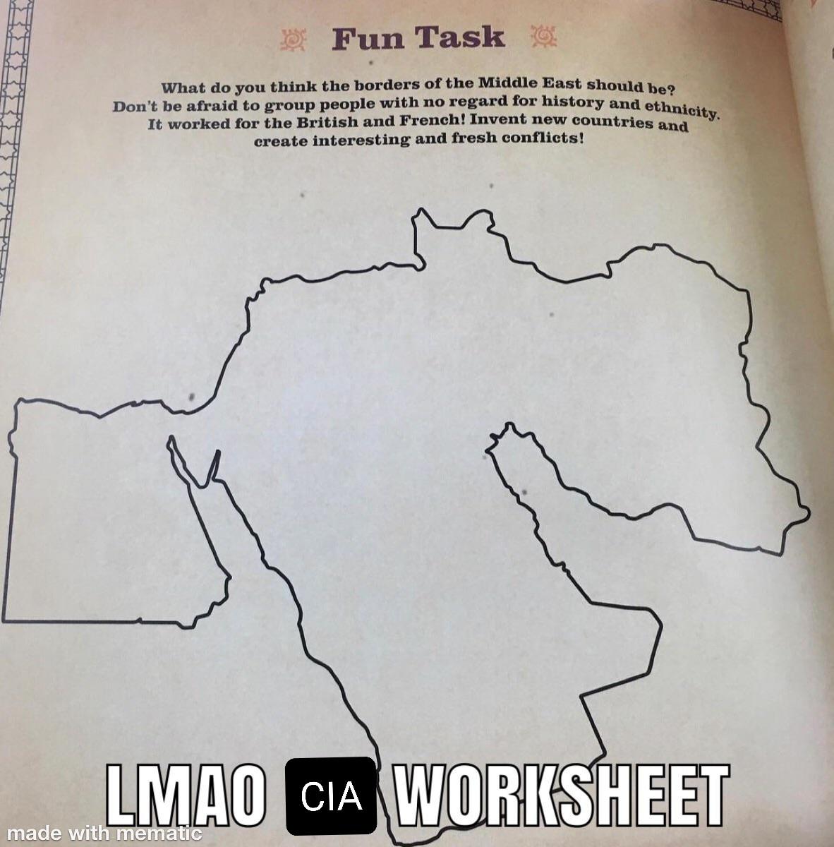 The CIA Worksheet | Know Your Meme