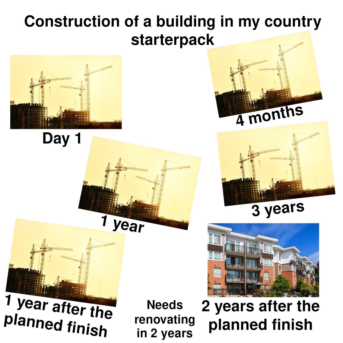 Construction of a building in my country starterpack | /r/starterpacks ...