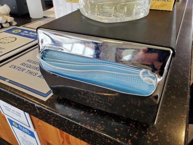 A New Use for the Napkin Dispenser | Mildly Interesting | Know Your Meme