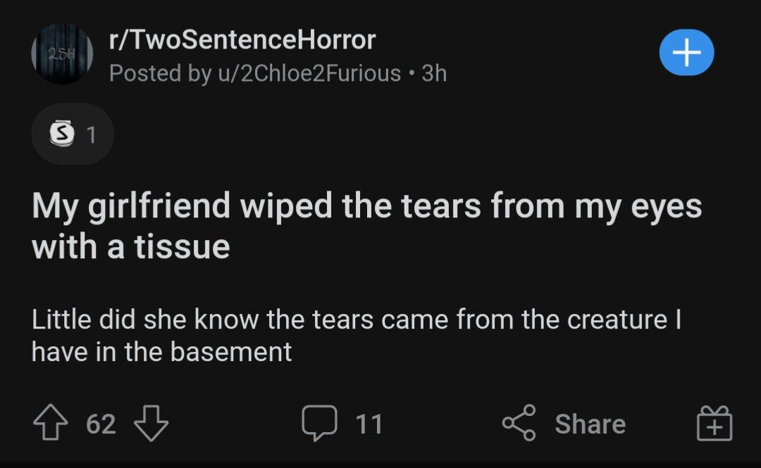 Bad Two-Sentence Horror | Two-Sentence Horror | Know Your Meme