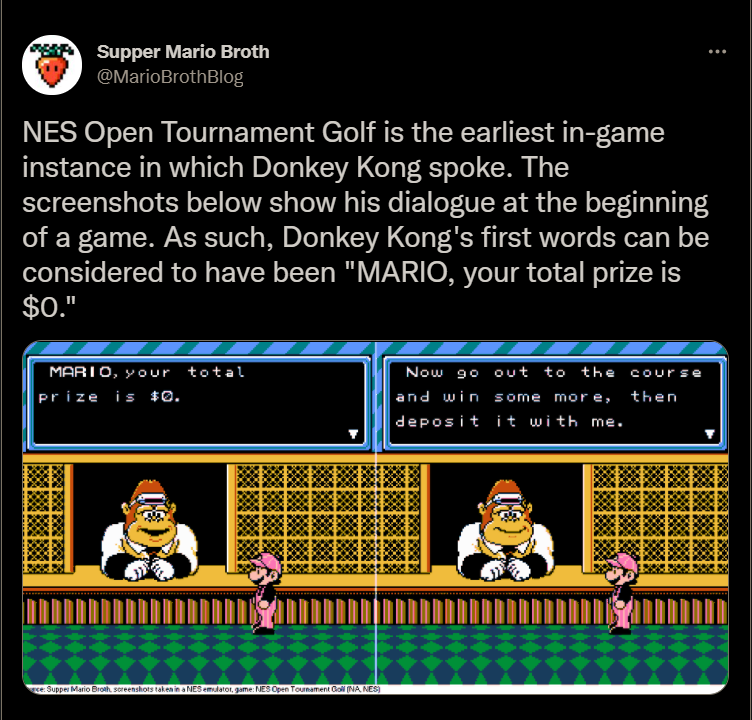 His first words | Mario Golf | Know Your Meme