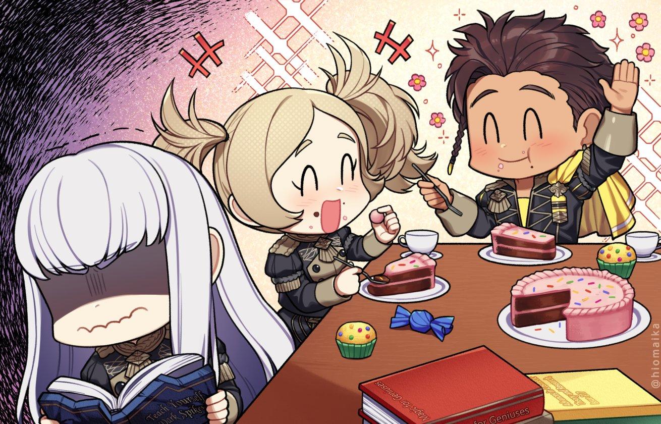 Lissa having a sweets party with Claude and Lysithea | Fire Emblem ...