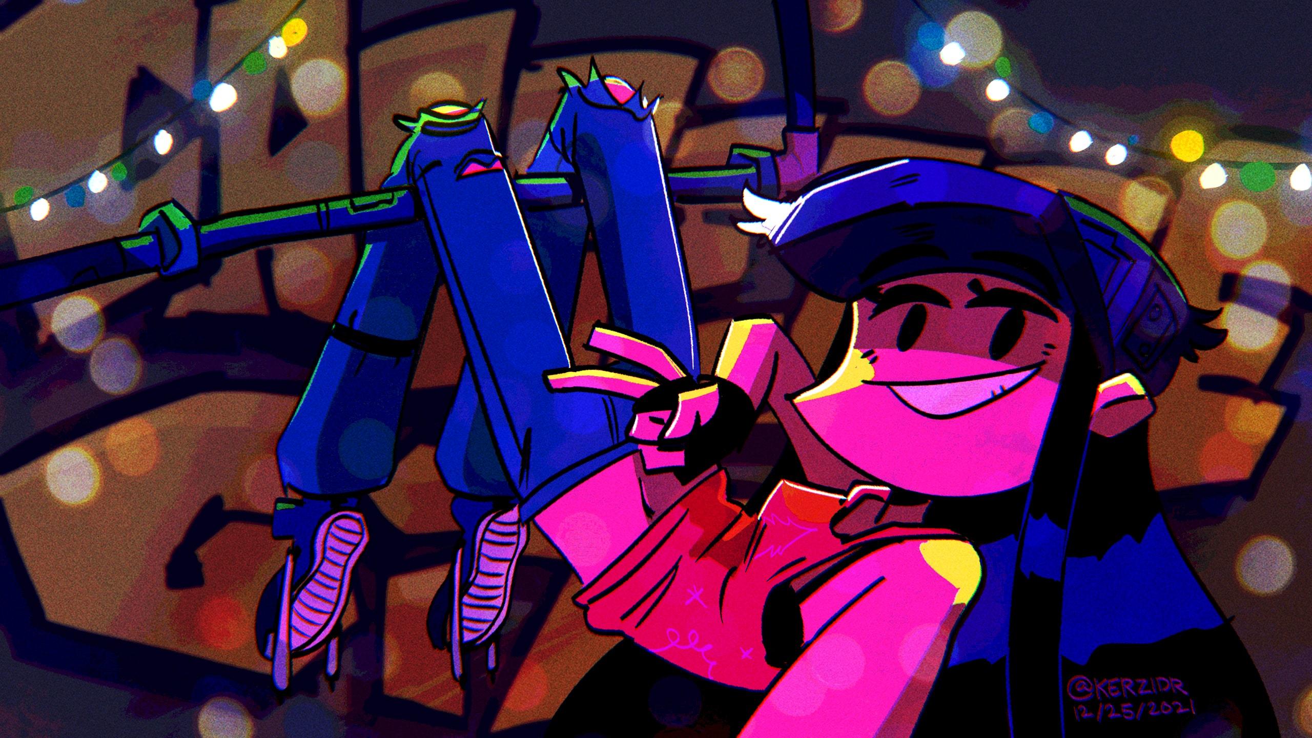 Festive Cassette Girl | Newgrounds | Know Your Meme