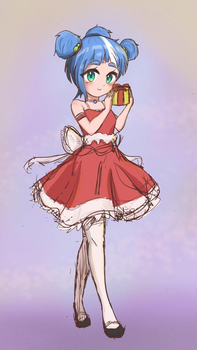 Godette (Godot Engine's anime mascot) celebrating Christmas | Gaming ...