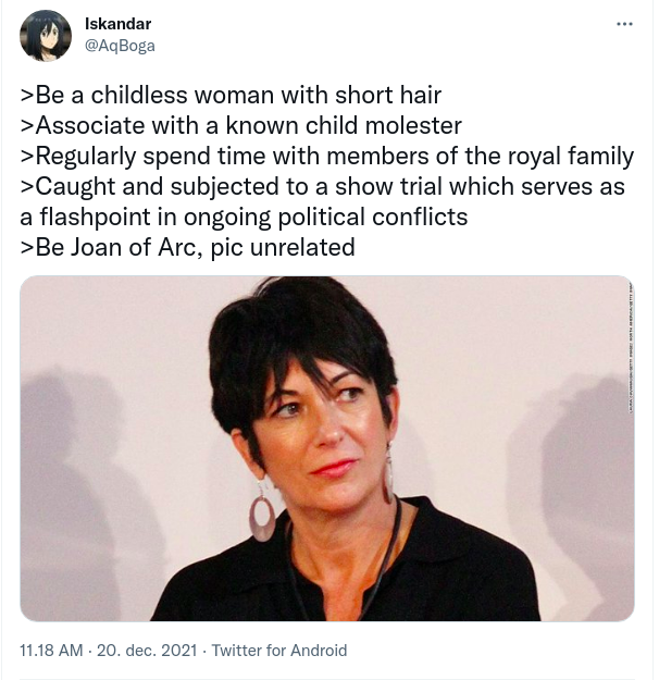 Joan of Arc | Ghislaine Maxwell | Know Your Meme