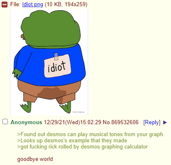 Playing a calculator | /r/Greentext | Greentext Stories | Know Your Meme