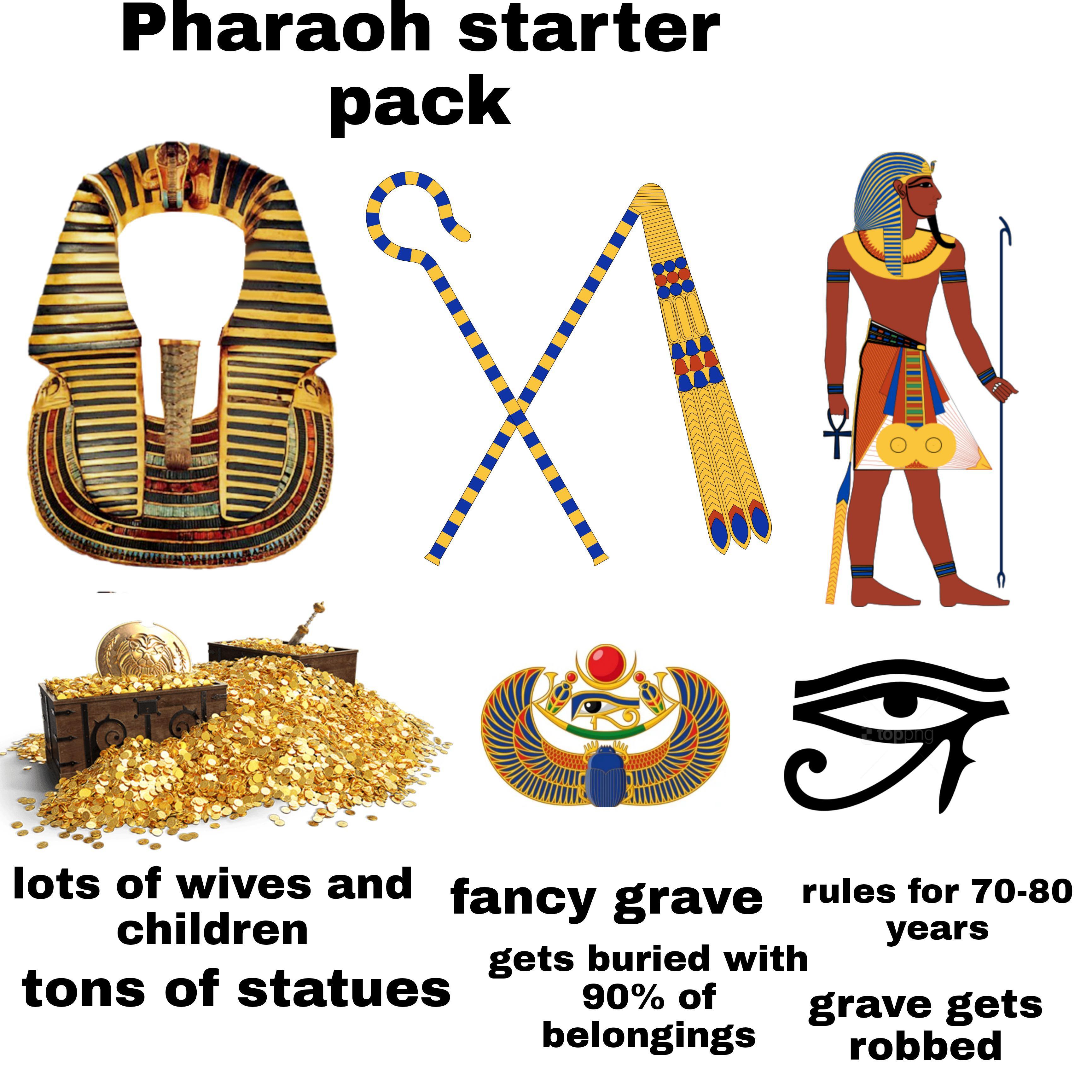 The pharaoh starter pack | /r/starterpacks | Starter Packs | Know Your Meme