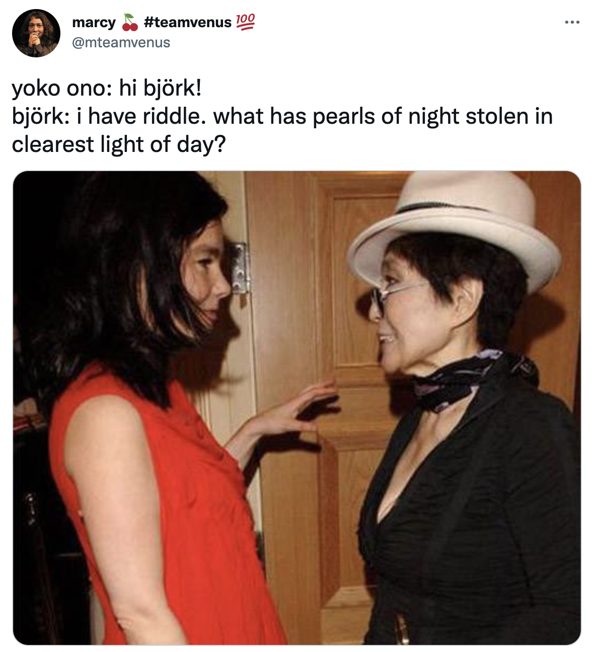Björk's Riddle with Yoko Ono | Björk's Riddle | Know Your Meme