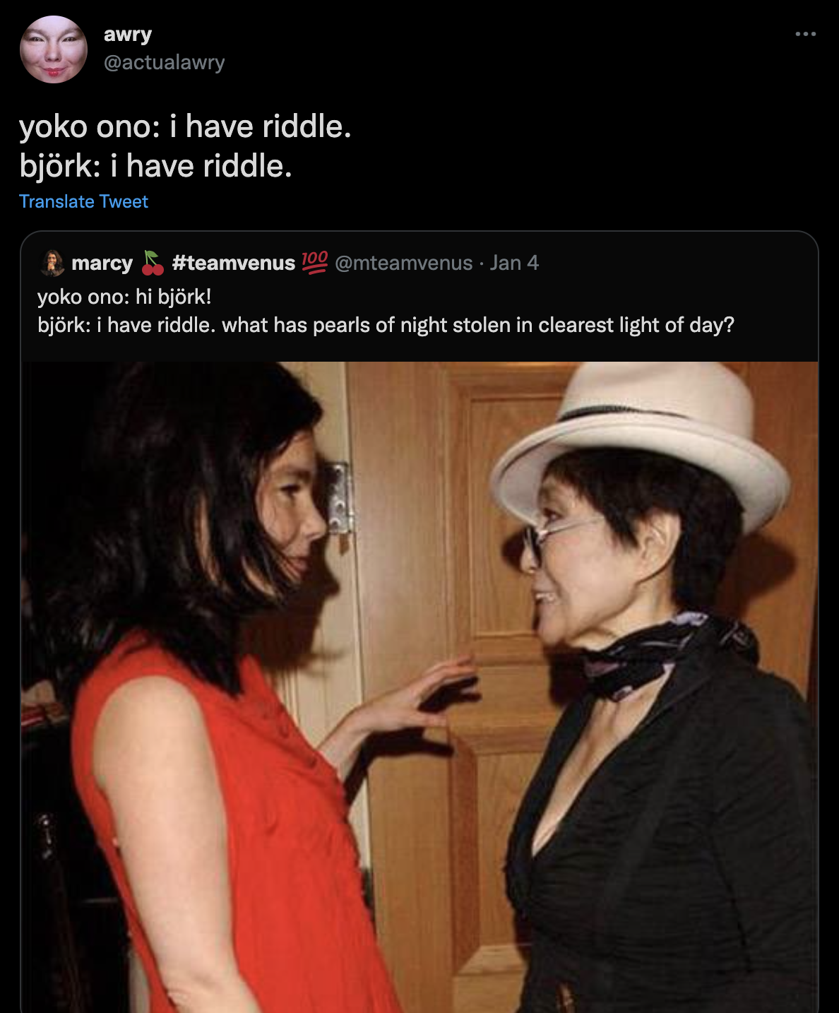 Björk's Riddle meme | Björk's Riddle | Know Your Meme