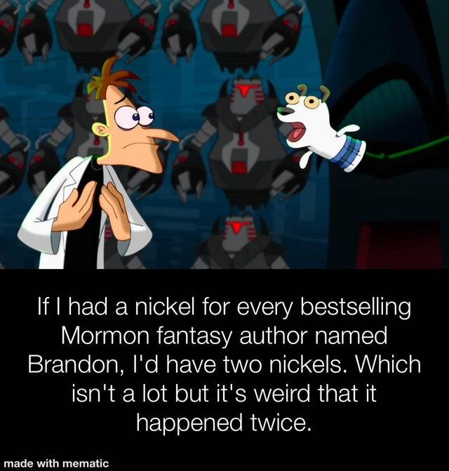 Brandon Mull and Brandon Sanderson | Know Your Meme