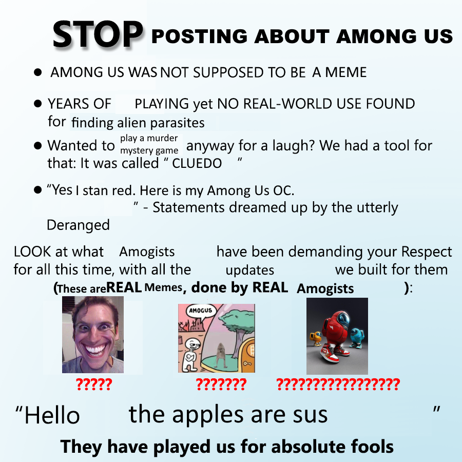 Stop posting about among us | Stop Doing Math | Know Your Meme