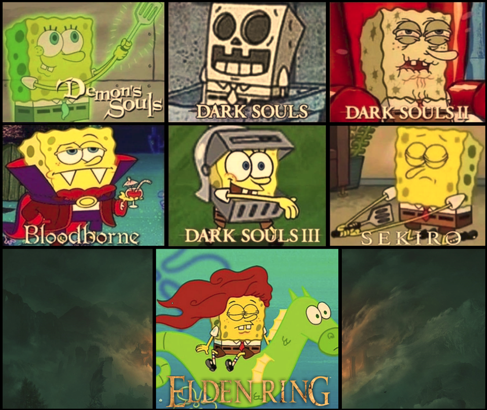 Fromsoftware Games as portrayed by Spongebob | Elden Ring | Know Your Meme
