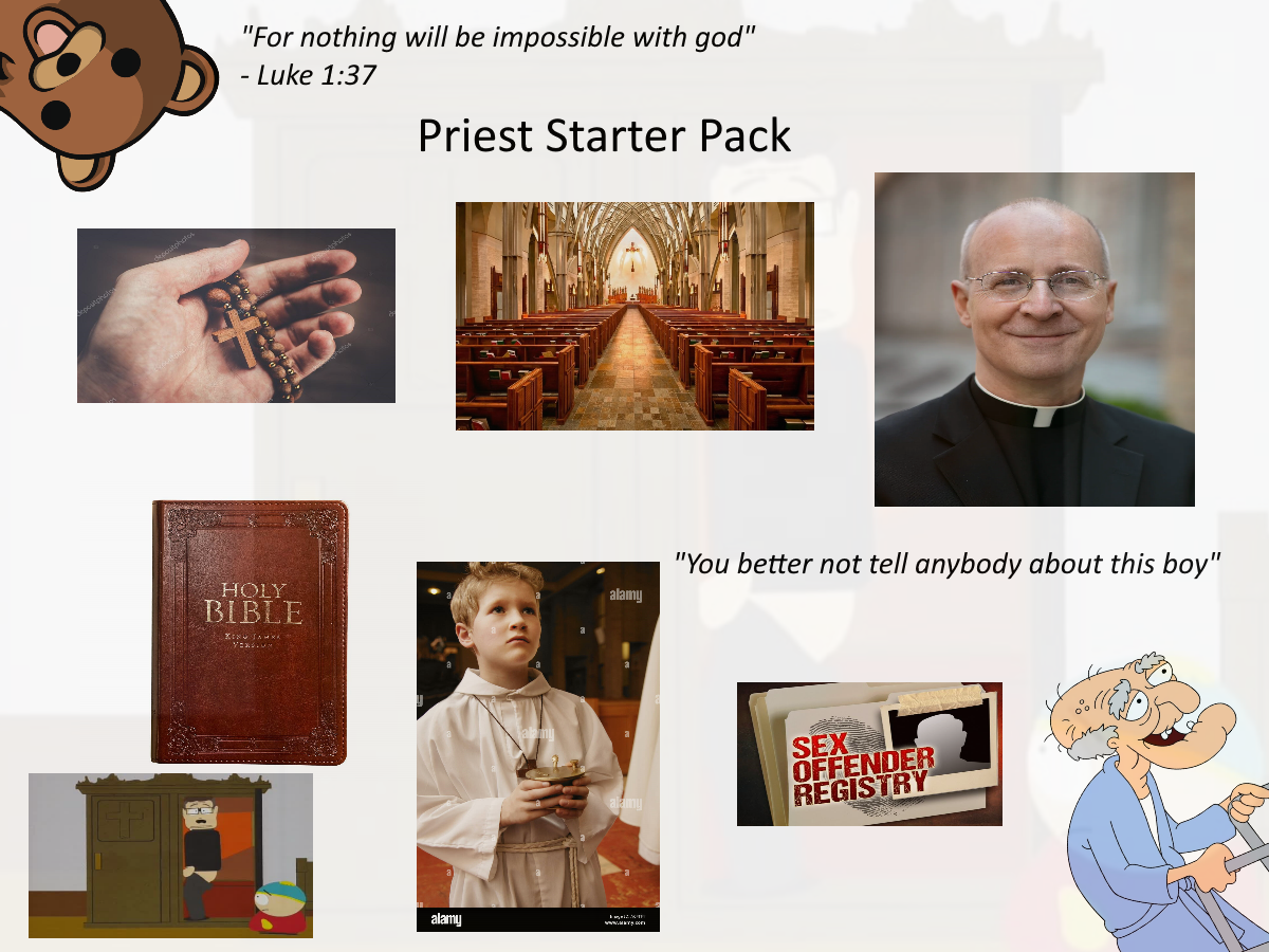 Priest Starter Pack | /r/starterpacks | Starter Packs | Know Your Meme