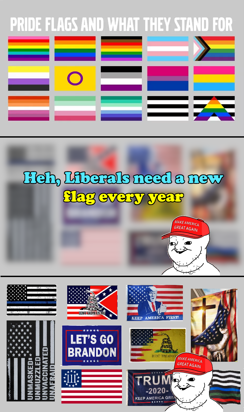 Yes, your flags are stupid too. | /r/PoliticalCompassMemes | Political ...
