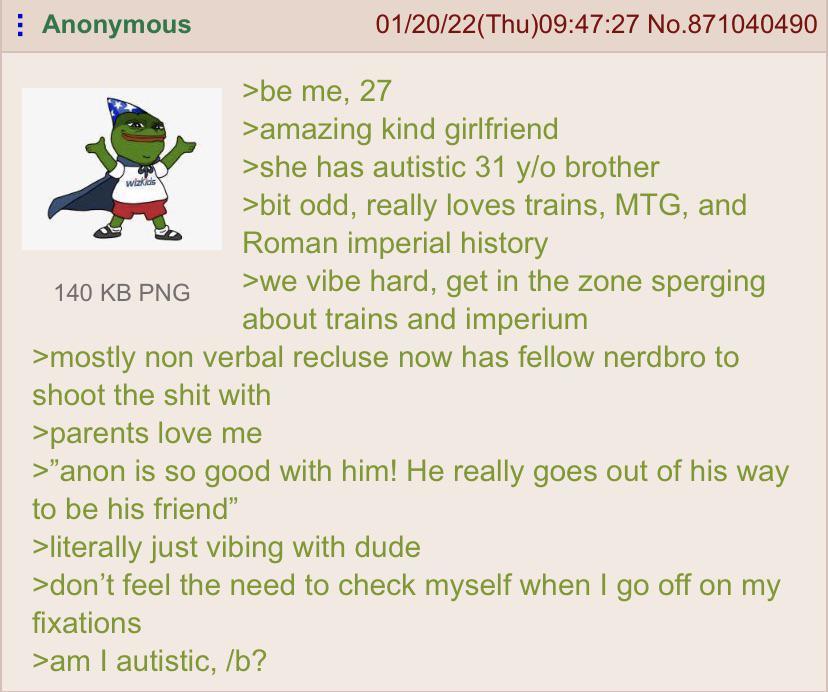 anon has a friend | /r/Greentext | Greentext Stories | Know Your Meme