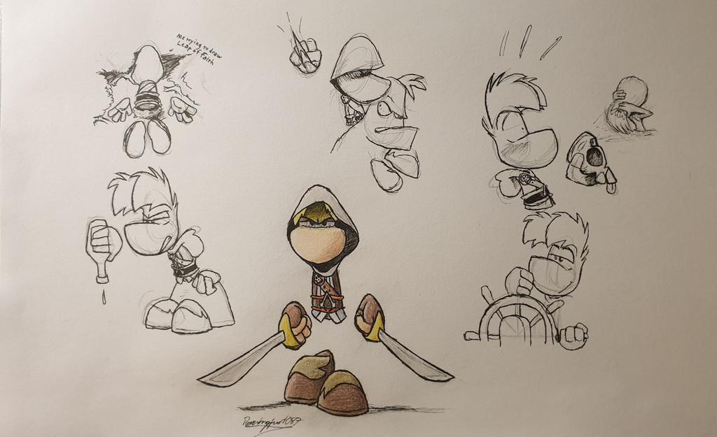 "Ahoy, mateys. Just made some doodles of this pirate/assassin ...