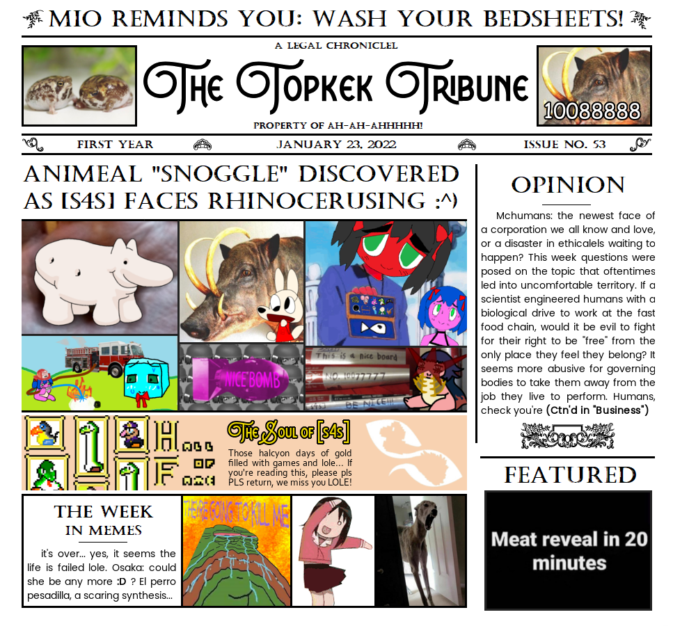 The topkek tribune | [s4s] | Know Your Meme