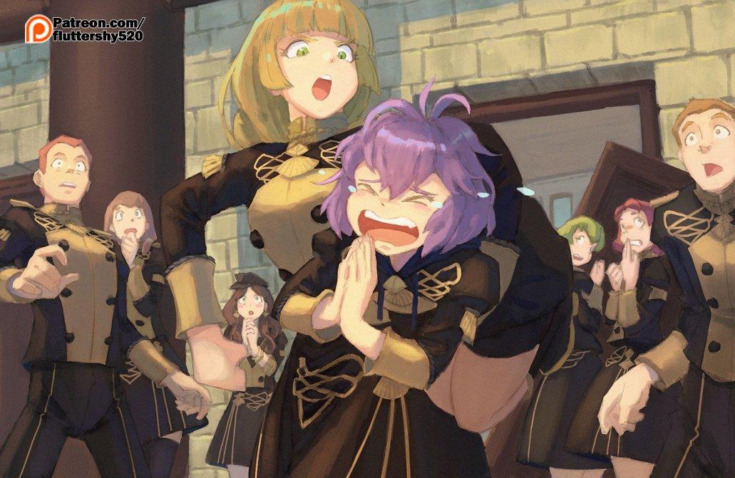 Ingrid: "It's training time!" Bernadetta: "I'll train! Just..not with ...