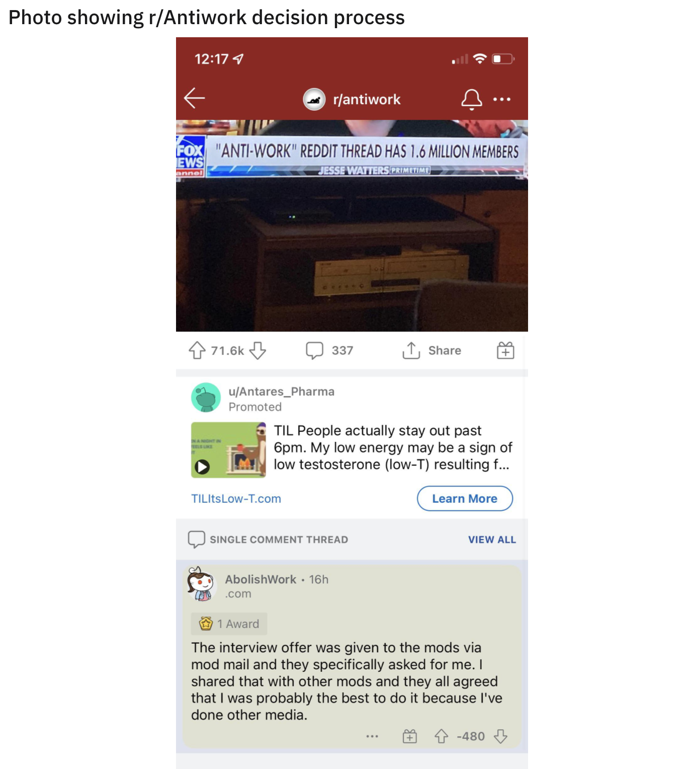 Fox News /r/Antiwork Interview With Doreen Ford (u/AbolishWork ...