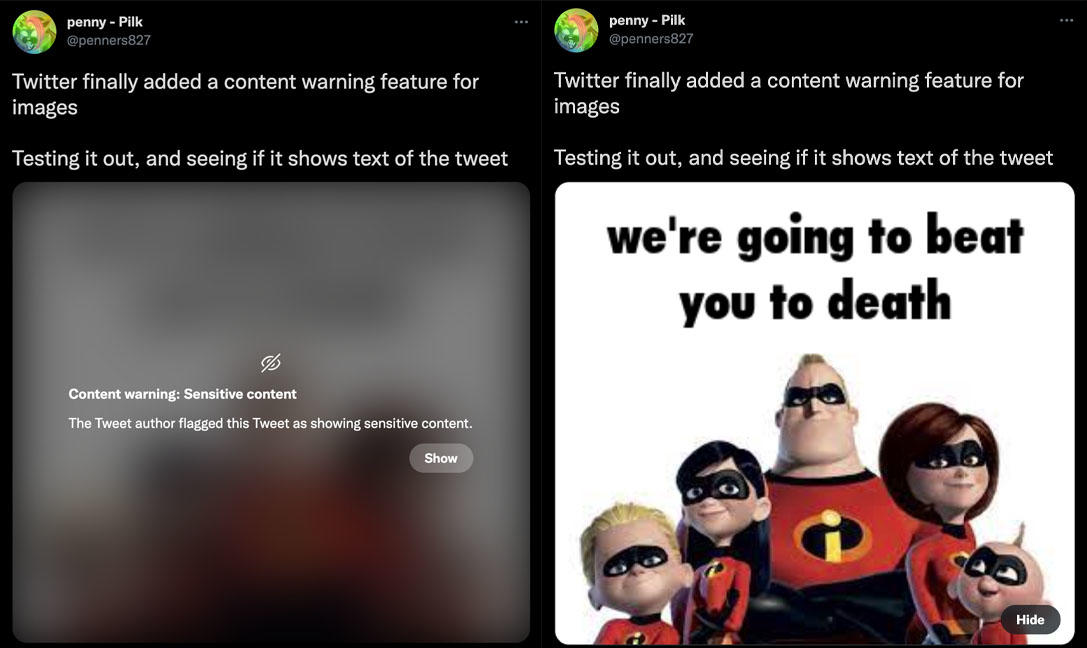 Twitter Content Warning meme | Twitter Content Warning | Know Your Meme