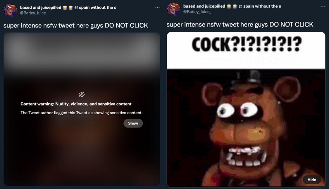 Twitter Content Warning meme | Twitter Content Warning | Know Your Meme